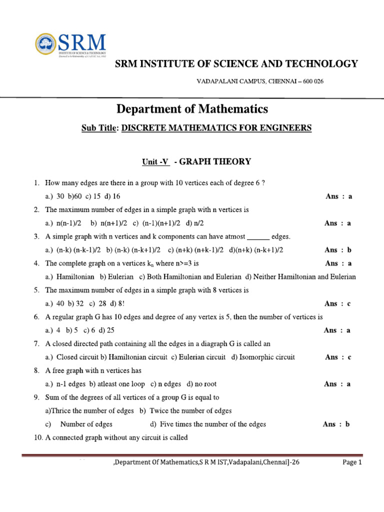 Unit-5 MCQ and QB | PDF