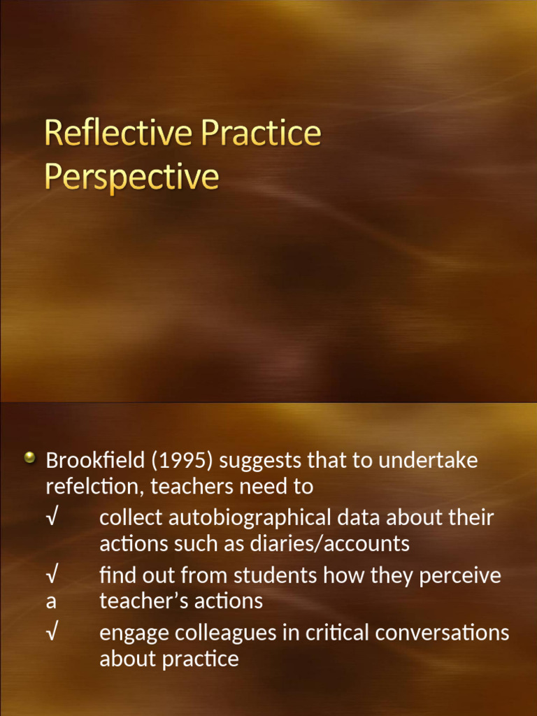 Reflective Practitioner | PDF | Career & Growth | Wellness