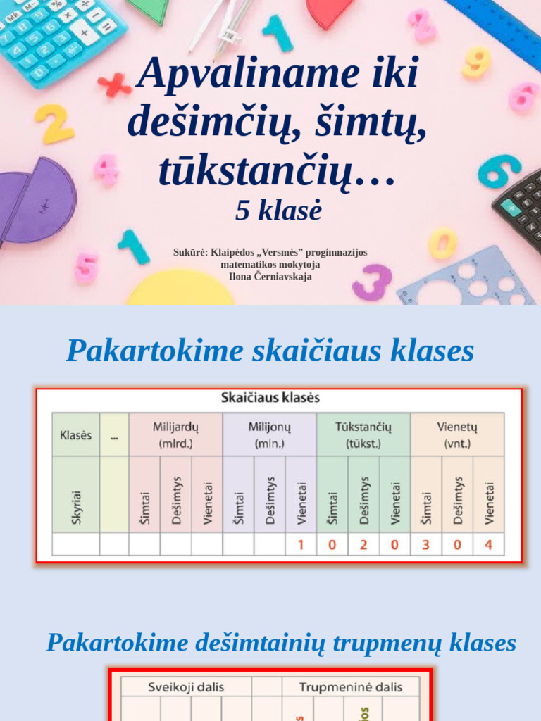 Skaiciu Apvalinimas | PDF