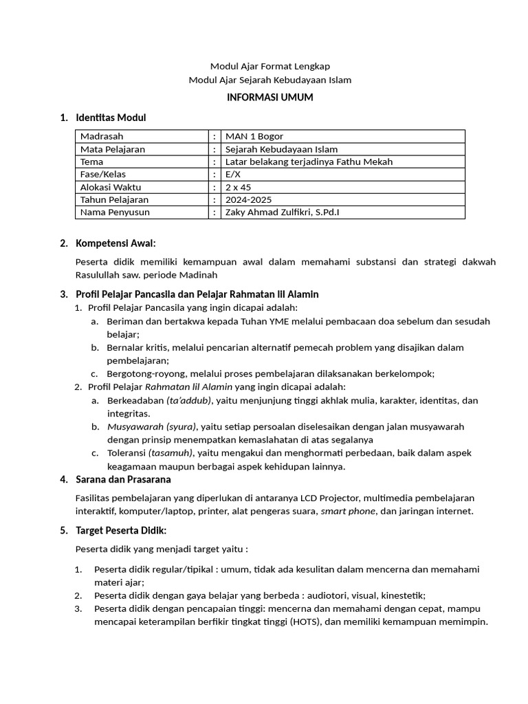 Latar Belakang Fathu Makkah | PDF | Seni