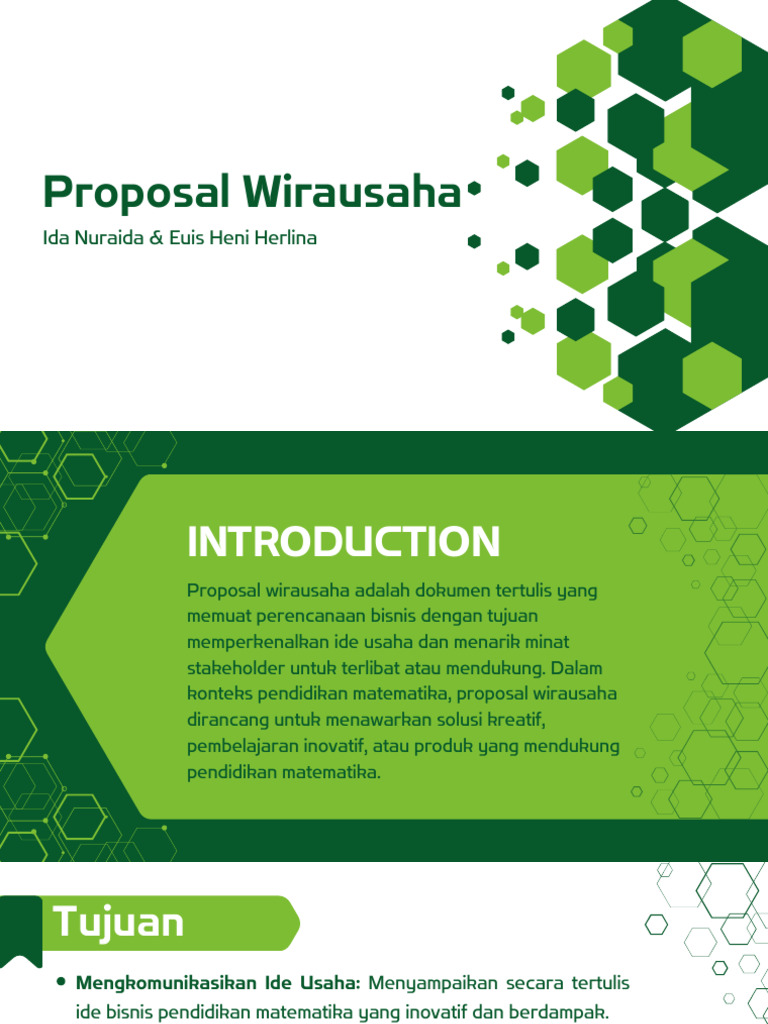 Proposal Wirausaha Pendidikan Matematika | PDF | Bisnis