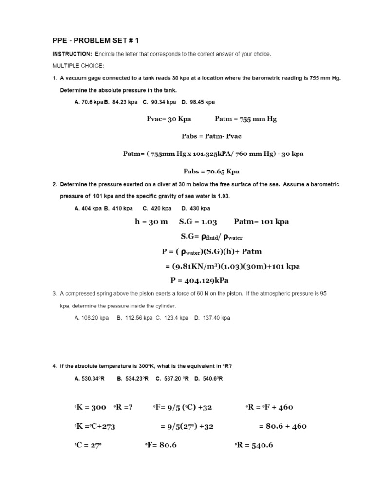 Ppe Problem Set 1 | PDF