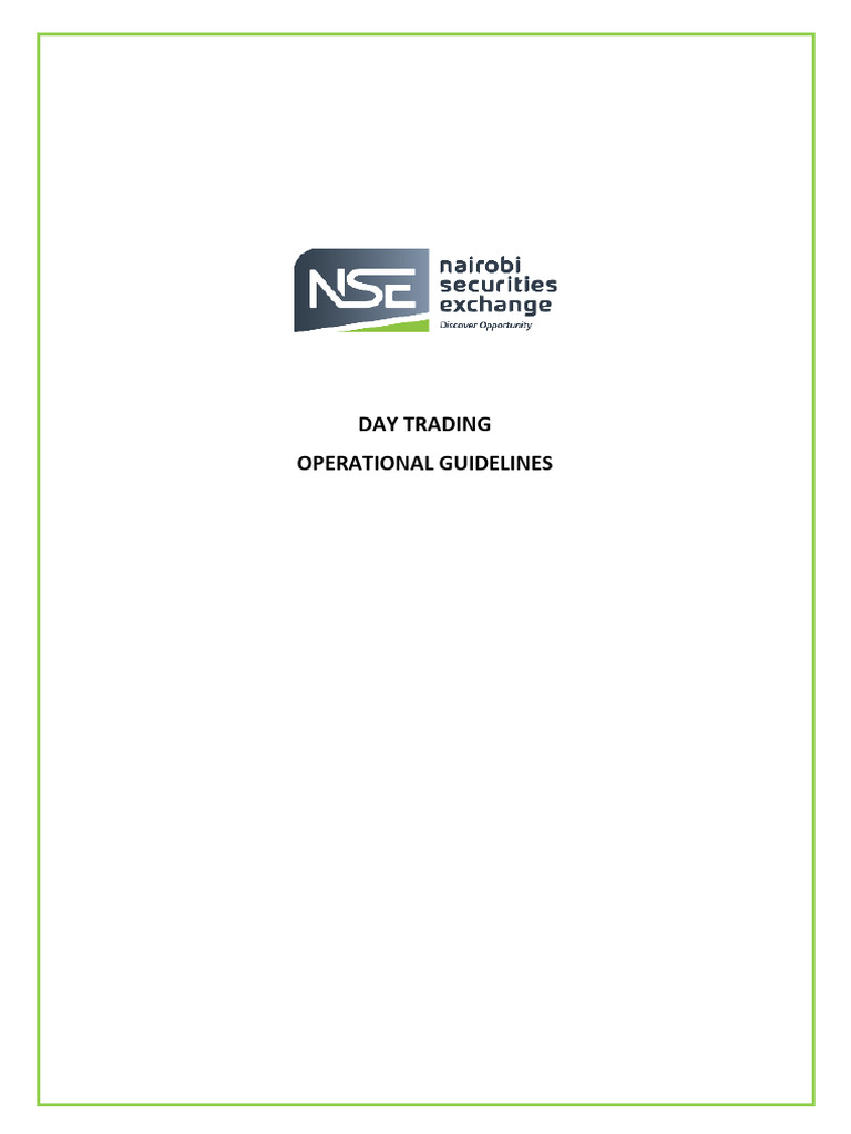 NSE-Day-Trading-Operational-Guidelines | PDF | Day Trading | Stocks