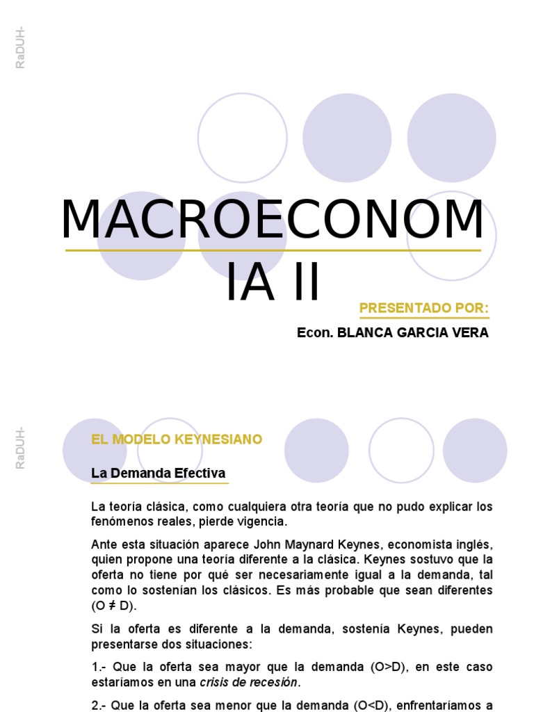 Qué es la demanda efectiva | PDF | Ahorro | Inversiones
