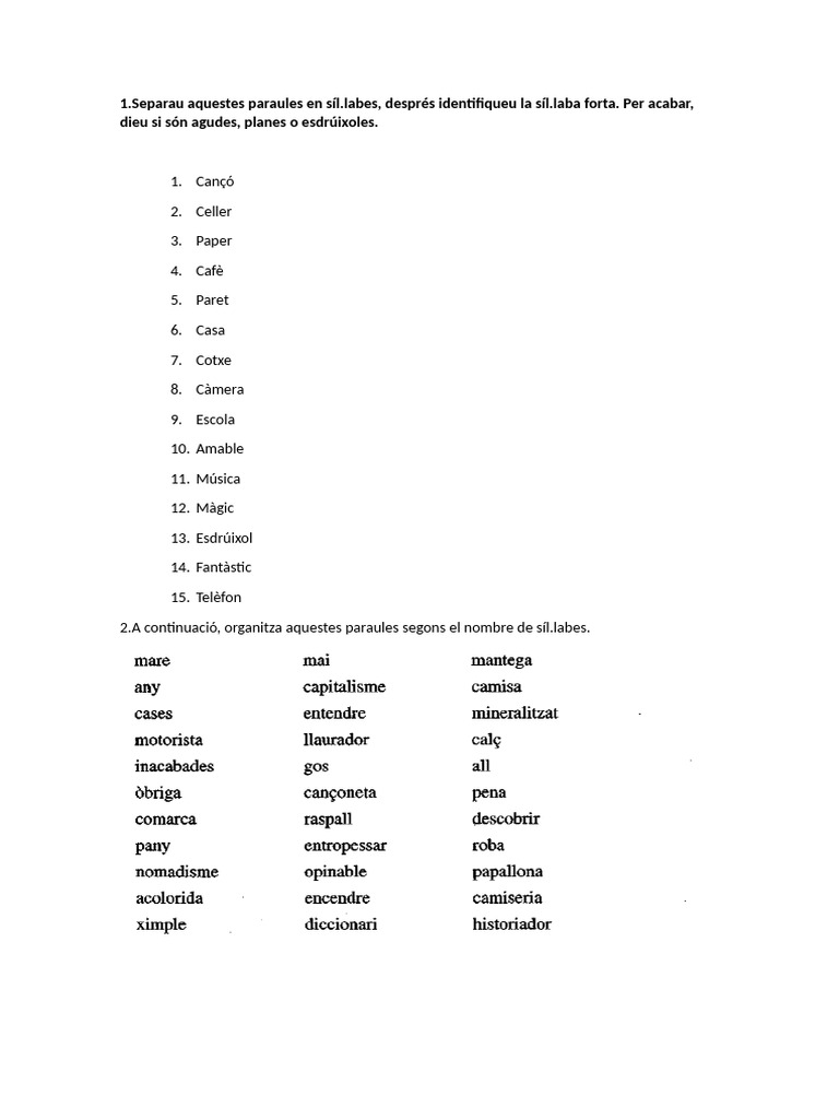 Separació Sil - Labes | PDF