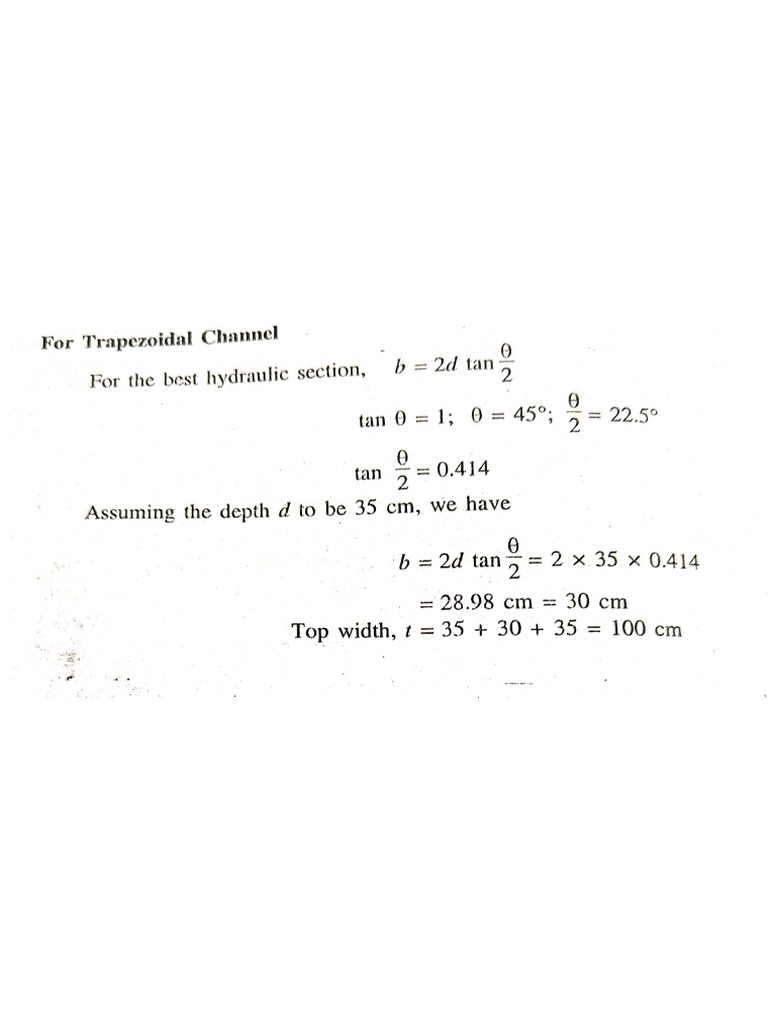 Trapezoidal Channel | PDF