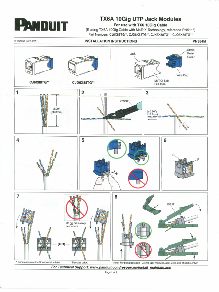 Panduit Keystone Cat 6a | PDF
