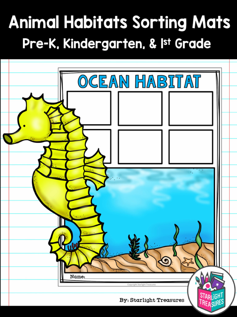 AnimalHabitatsSortingMatsforEarlyReadersAnimalHabitatsFREEBIE 1 | PDF