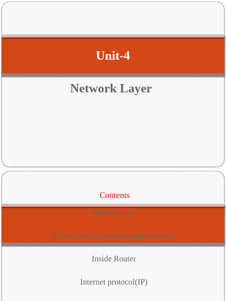 Unit 4 Network Layer | PDF | Internet Protocols | Computer Network