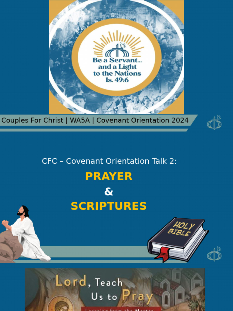 CFC Covenant Orientation TALK2 Prayer and Scriptures (S) | PDF | Prayer ...