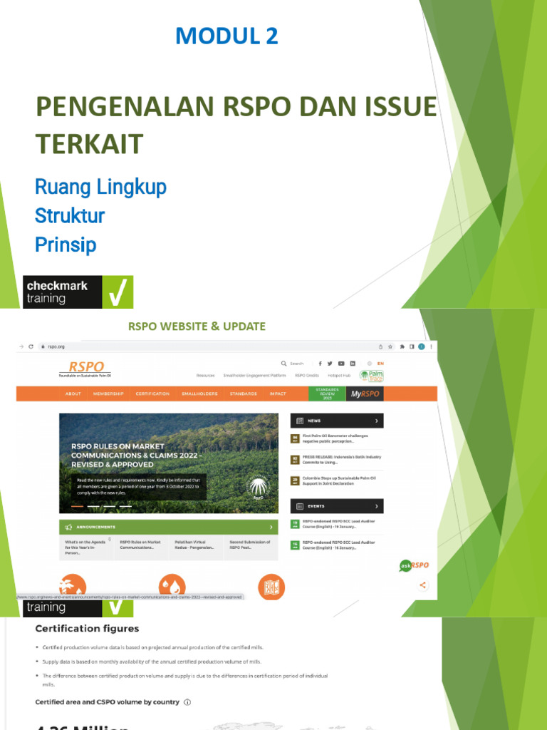 Modul 2 Pengenalan RSPO Dan Isu - Oct 2022 | PDF
