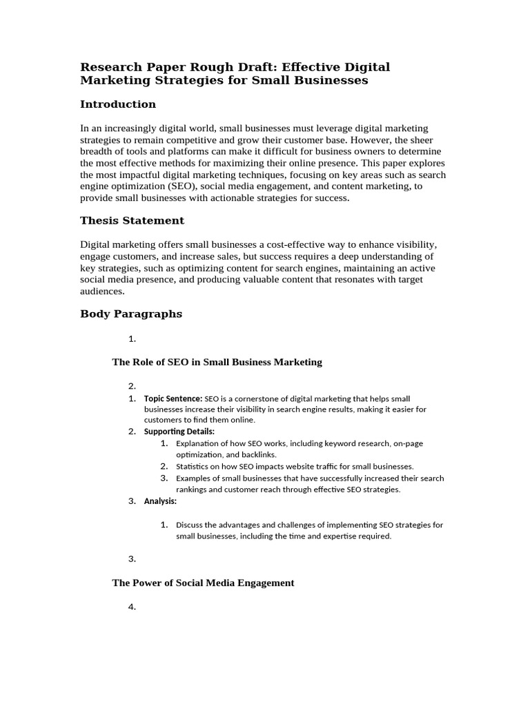 Research Paper Rough Draft | PDF | Digital Marketing | Search Engine ...