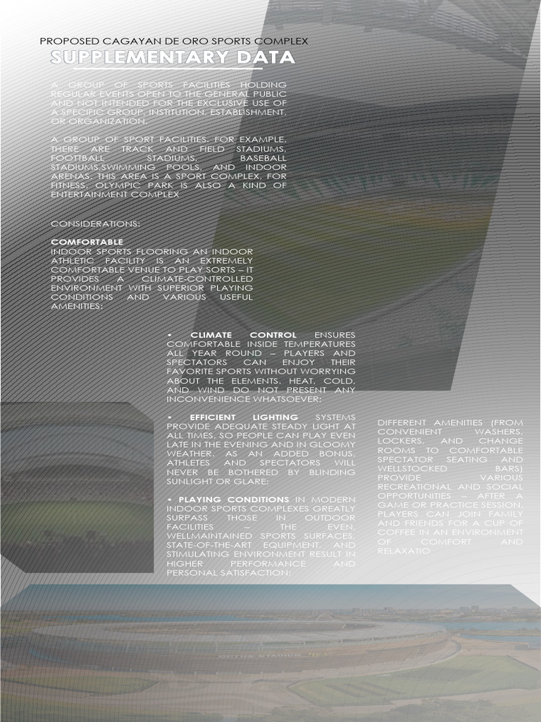 Cagayan de Oro Sports Complex Overview | PDF | Baseball Field | Stadium