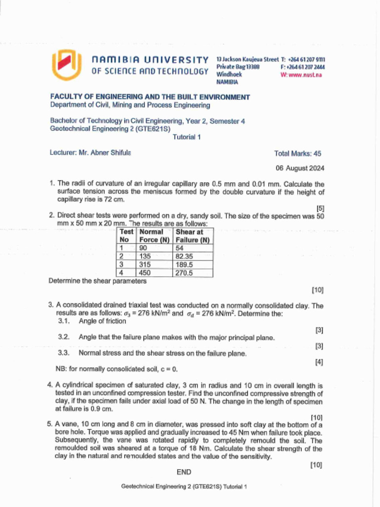 Tutorial 1 Memorandum | PDF