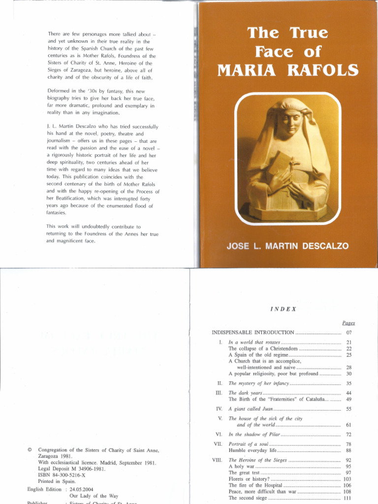 The True Face of Maria Rafols (J L. Martin Descalzo) | PDF