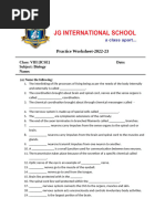 Biology Class 8 Worksheet Reproduction in Plants and Animals, Growth ...
