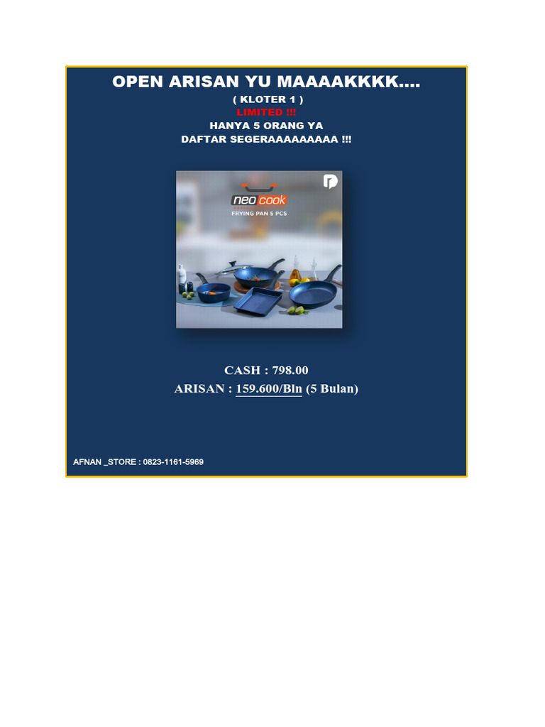 ARISAN NEO COOK 1 | PDF