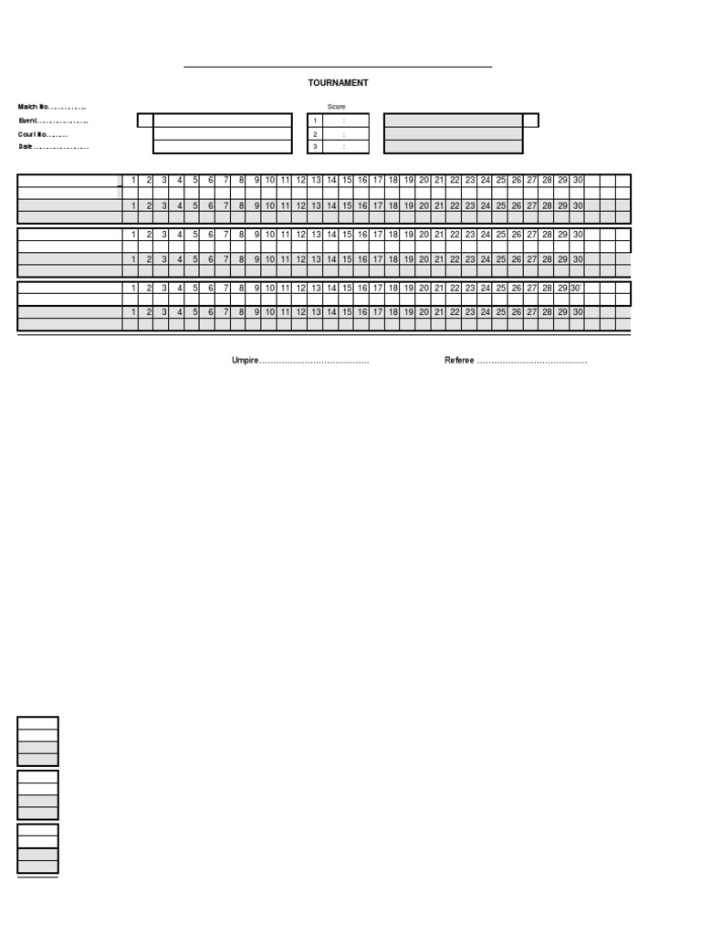 RRS Umpire Score-Sheet | PDF | Referee | Sports