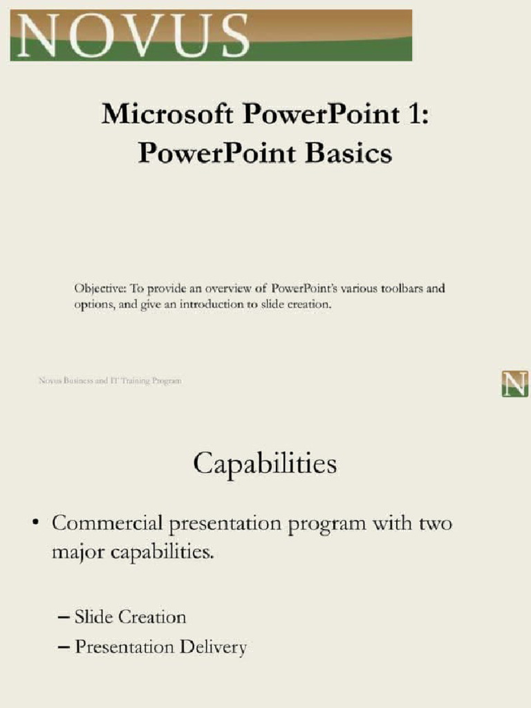 PowerPoint Basics | PDF