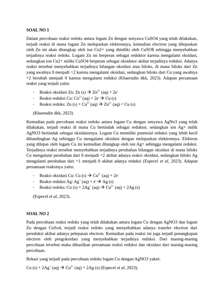 SOAL NO 1-3 LKP REdoks | PDF