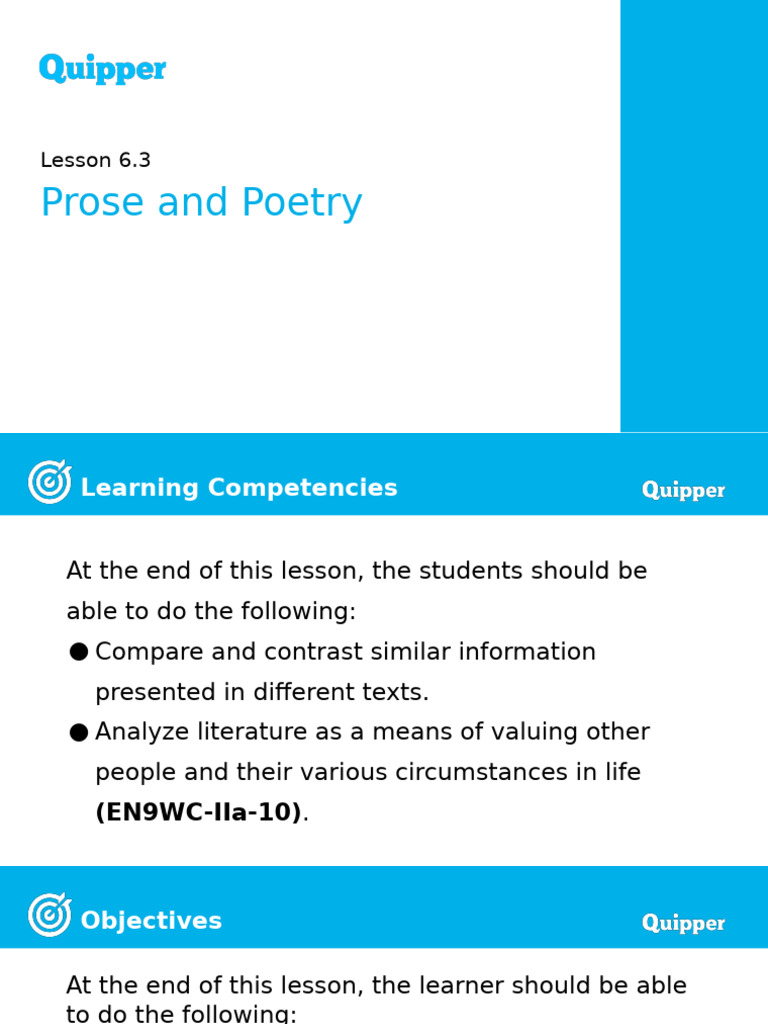 Prose and Poetry: A Comparative Study | PDF | The Raven