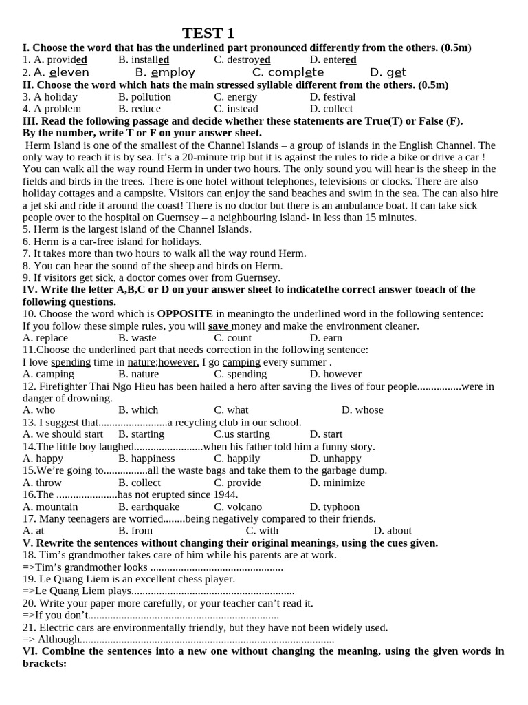 Review Anh 9 | PDF | Thomas Edison | Volcano
