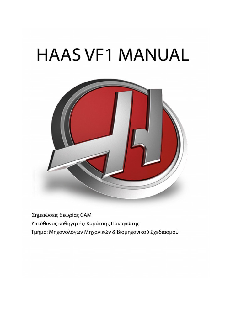 HAAS VF1 - Manual | PDF