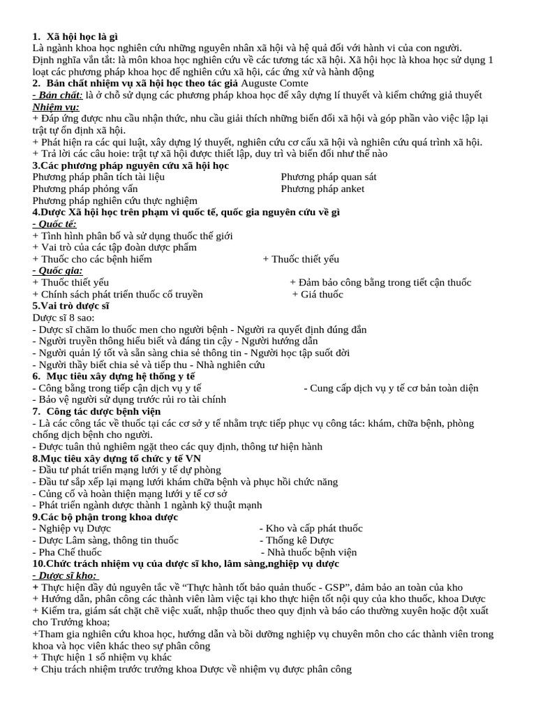 cuối kì dược xh | PDF