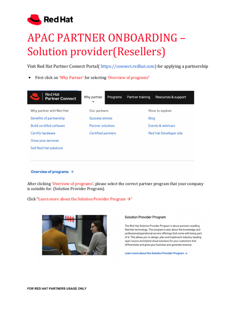 Apac Redhat Partner Onboarding - Nov22 | PDF