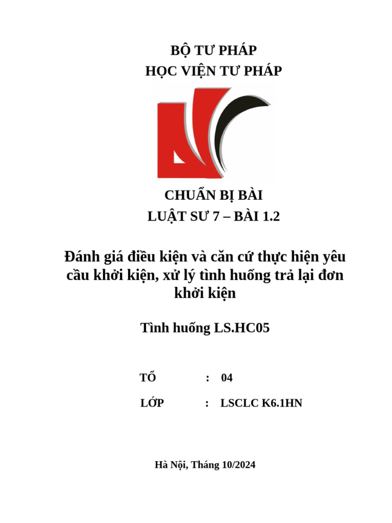 LS7 - Bài 1.2 T 4 LSCLC K6.1HN (LS - HC05) - Thien Dung | PDF