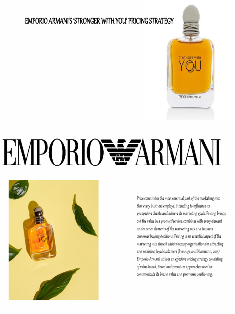 Emporio Armani Pricing Strategy Insights | PDF | Pricing | Perfume