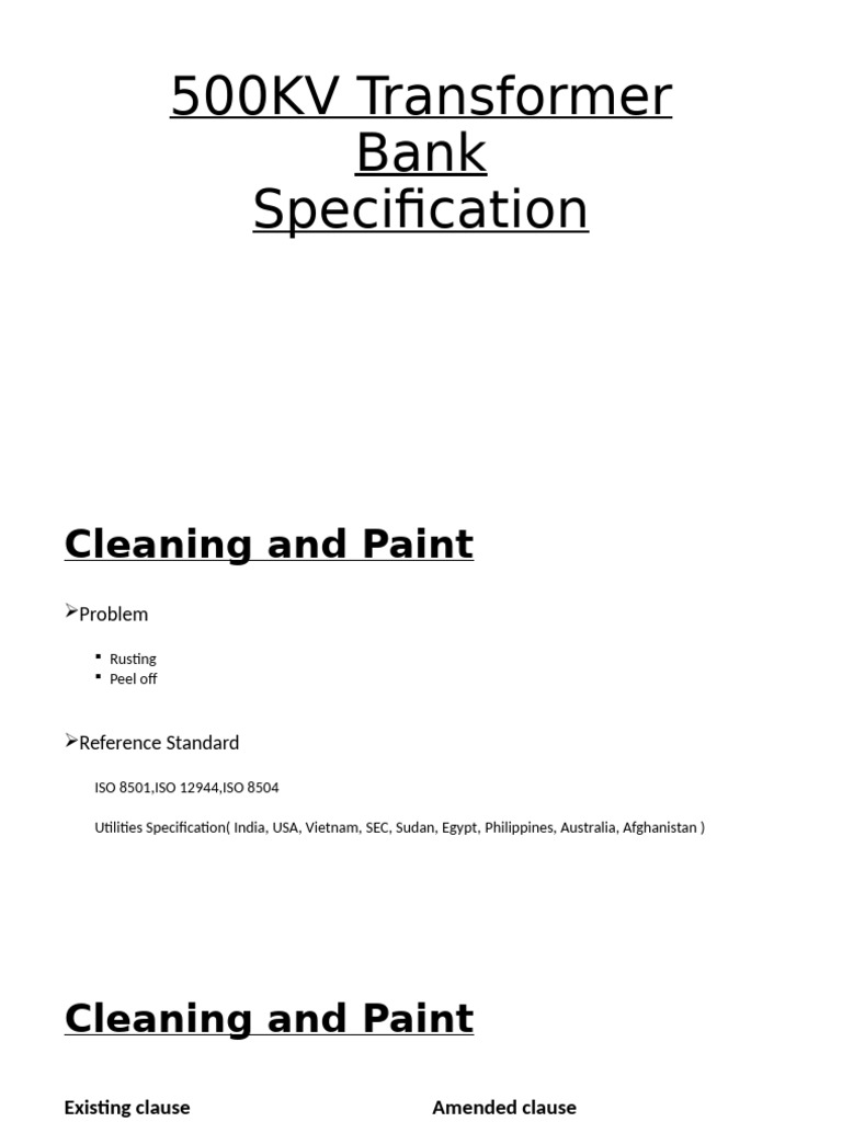 500KV Transformer Bank | PDF | Paint | Materials