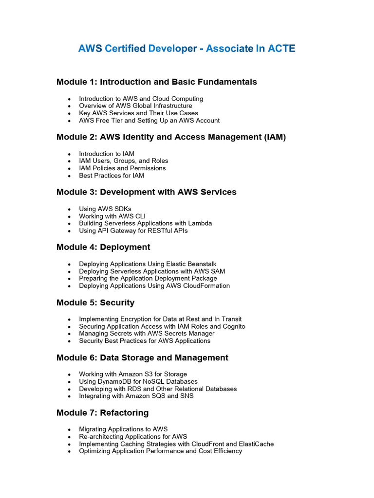 AWS Certified Developer | PDF