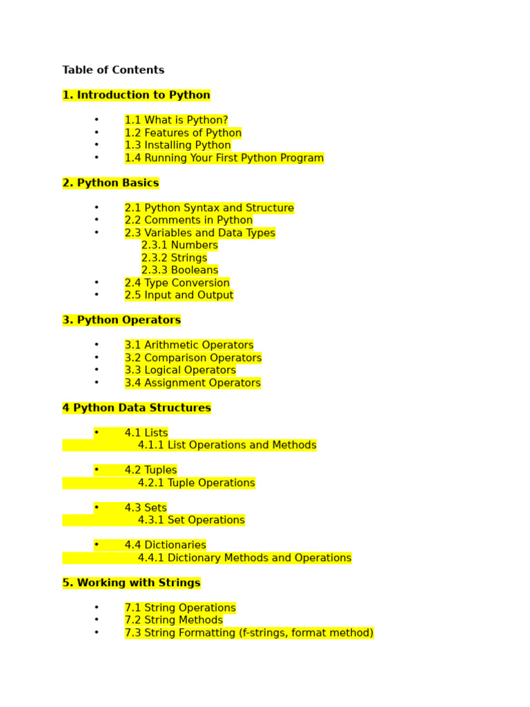 Comprehensive Python Programming Guide | PDF