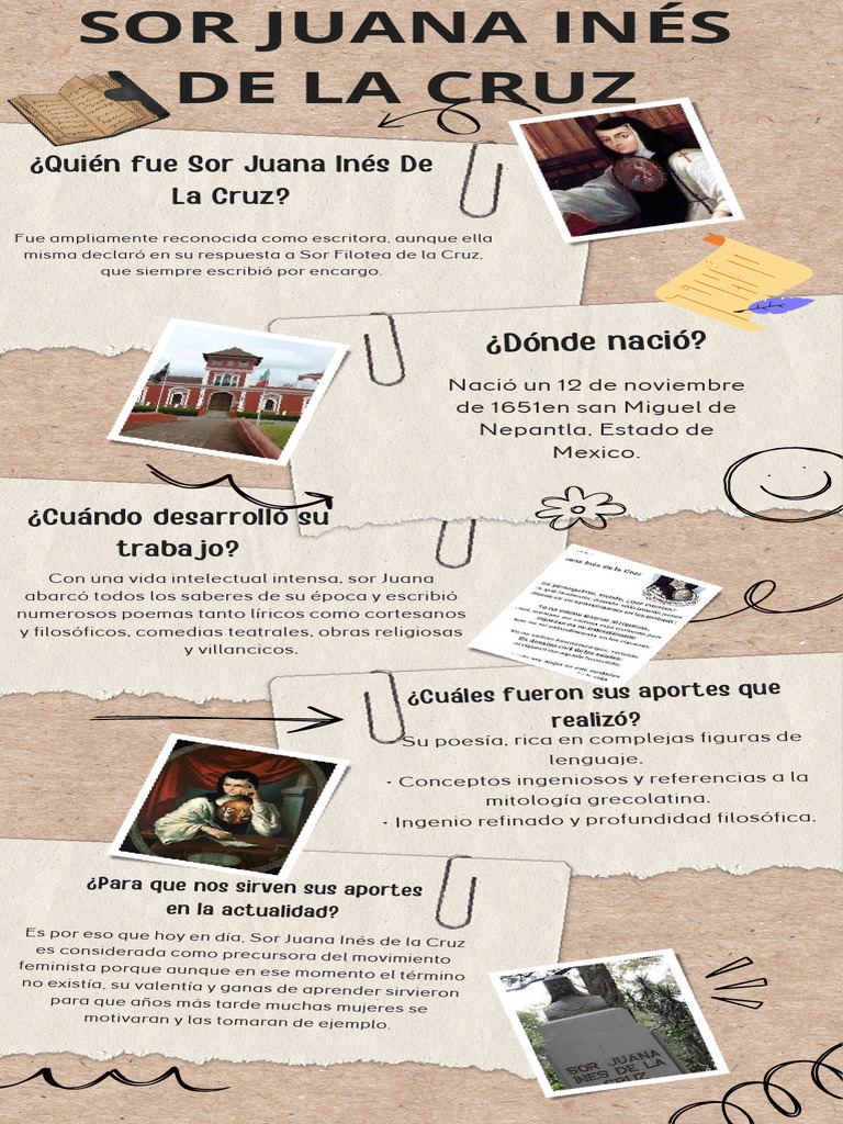 Infografía Sor Juana Inés de La Cruz | PDF | Poesía | Clásicos