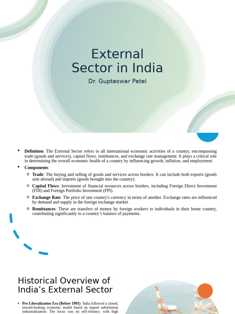 4 External Sector in India | PDF | Exchange Rate | Foreign Direct ...