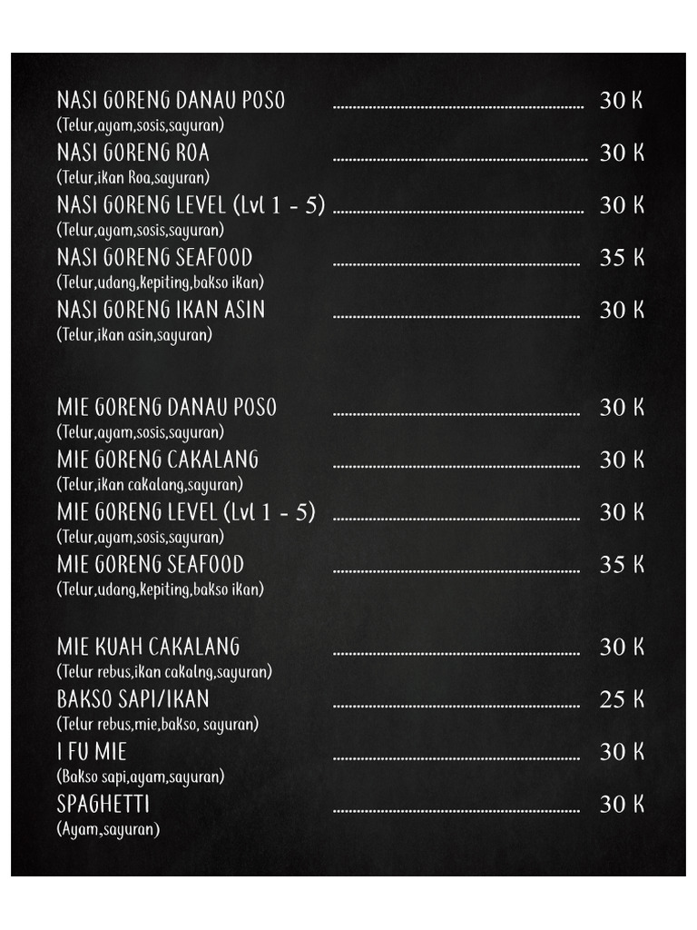 Danau Poso Resort QR Menu | PDF
