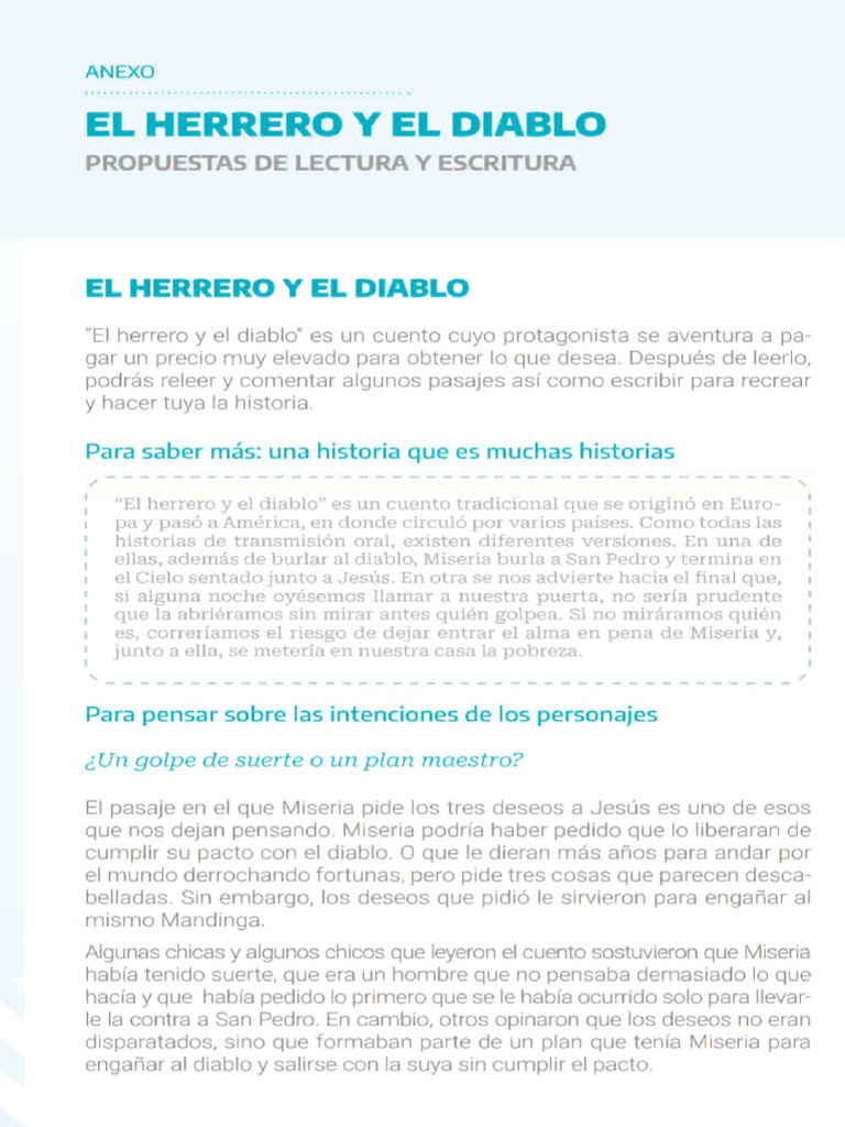 Actividad - El Herrero y El Diablo - 123001 | PDF | Diablo