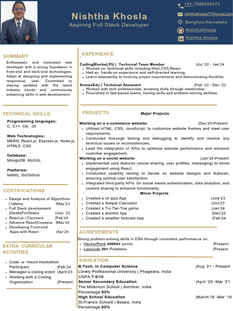 Resume B1 | PDF | Computing | Software Engineering