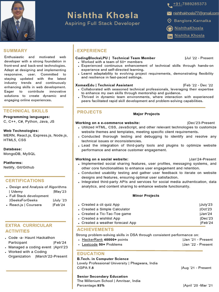 Resume b | PDF | Web Development | Computing