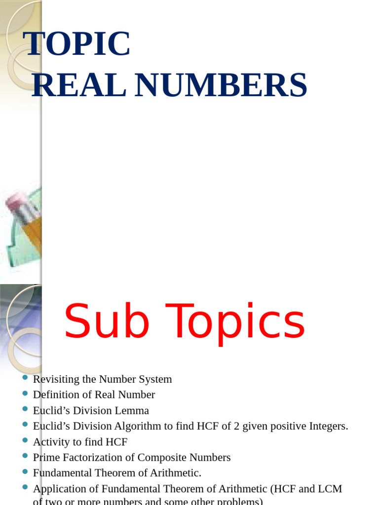 Class X-real Numbers | PDF | Division (Mathematics) | Numbers