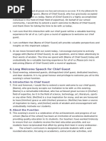 Chief Guest Speech Guide for Schools | PDF