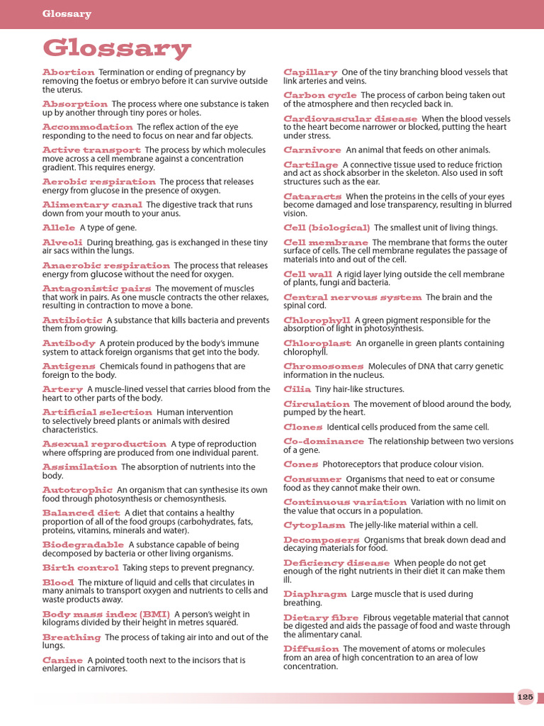 Glossary - or - Dictionary - NEW CSEC Revision Guide Human and Social ...