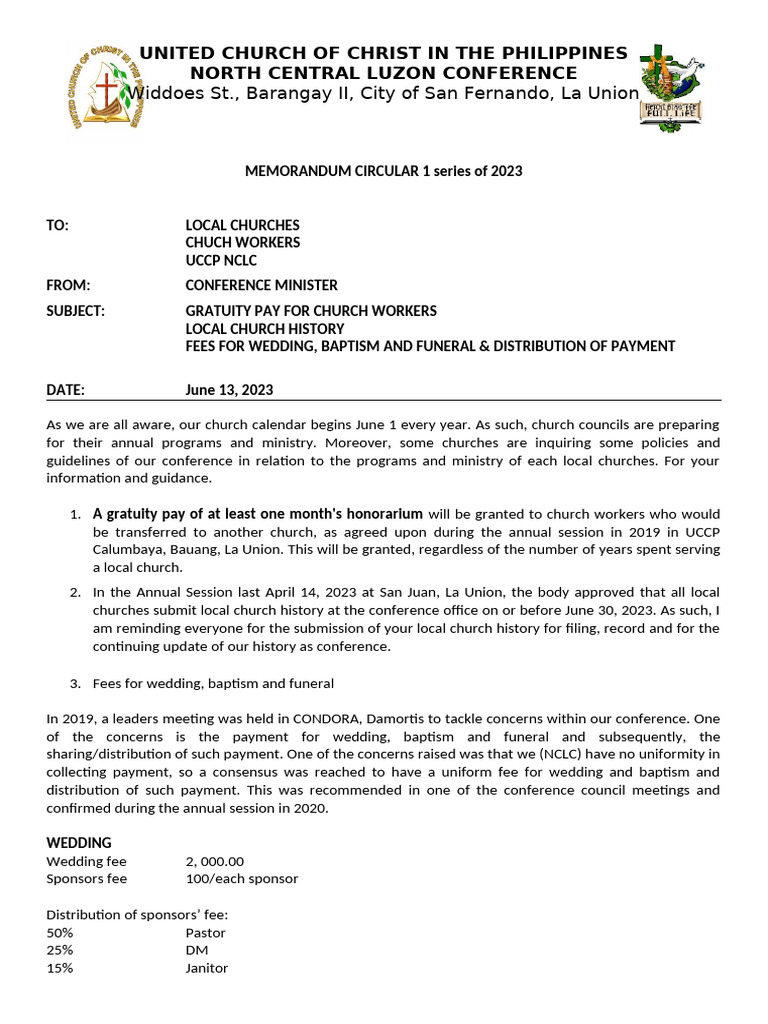Memorandum Circular 1 2023 | PDF