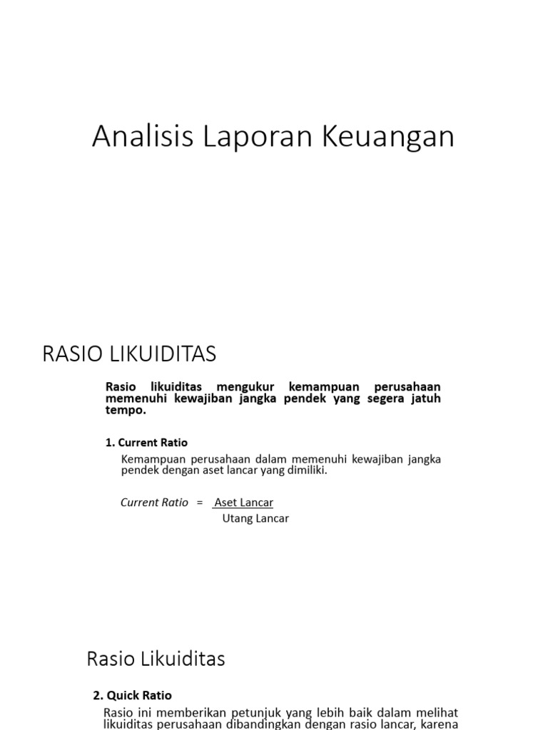 Analisis Laporan Keuangan | PDF | Pengelolaan Keuangan & Uang