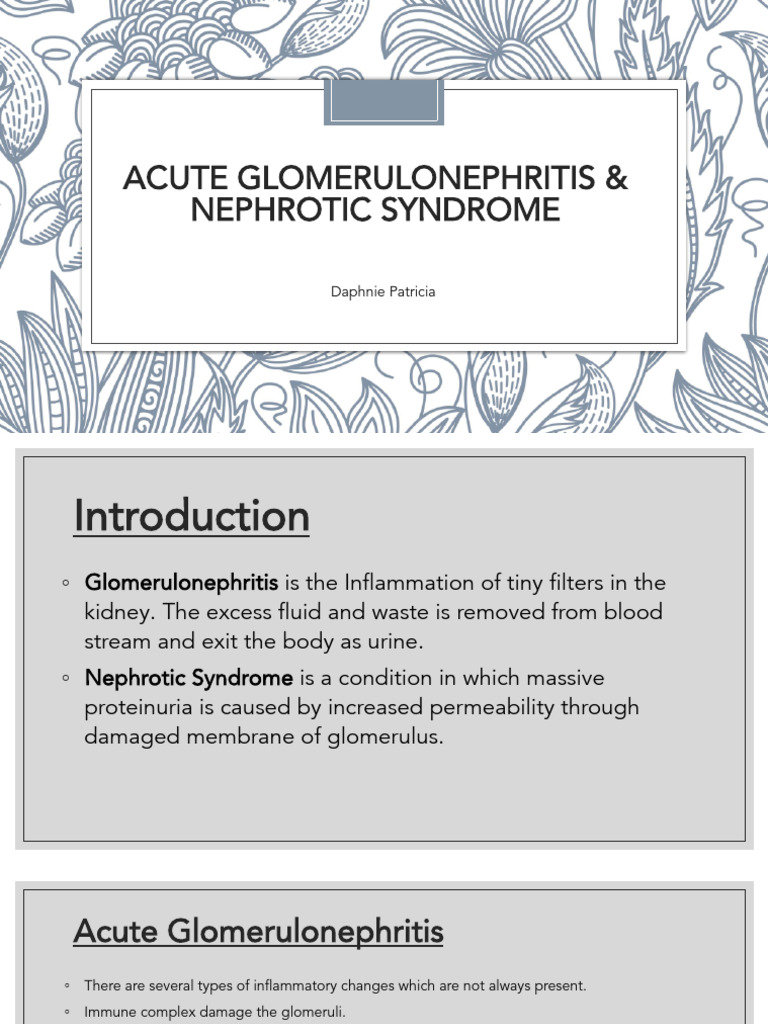 5) Acute Glomerulo Nephritis & Nephrotic Syndrome | PDF | Urology ...