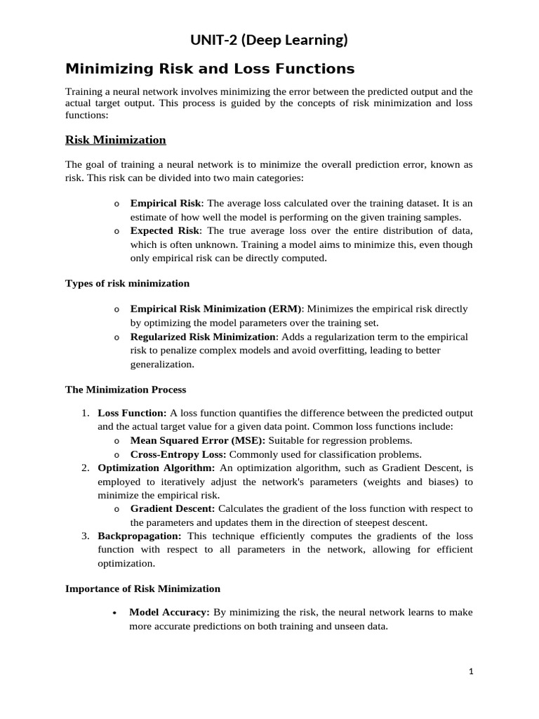 Unit 2 | PDF | Artificial Neural Network | Mean Squared Error