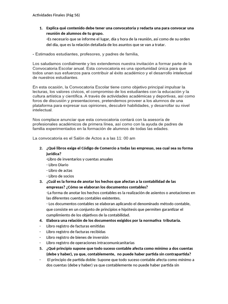 Actividades Finales Tema 3 | PDF | Contabilidad | Estado financiero