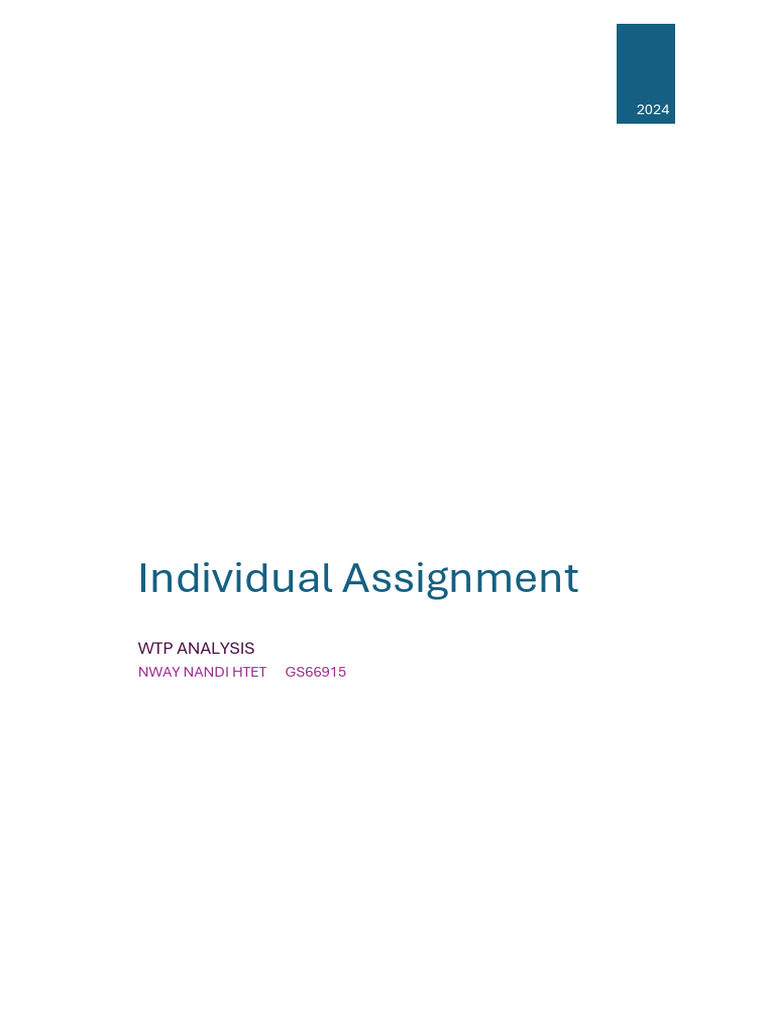 Nandi - WTP Analysis Assignment | PDF | Applied Mathematics | Data Analysis