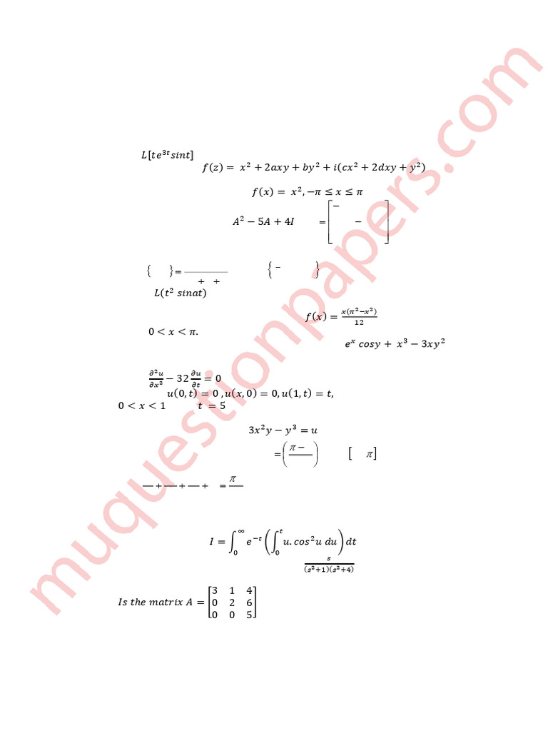 Be Mechanical Engineering Semester 3 2024 May Engineering Mathematics III Rev 2019 C Scheme | PDF